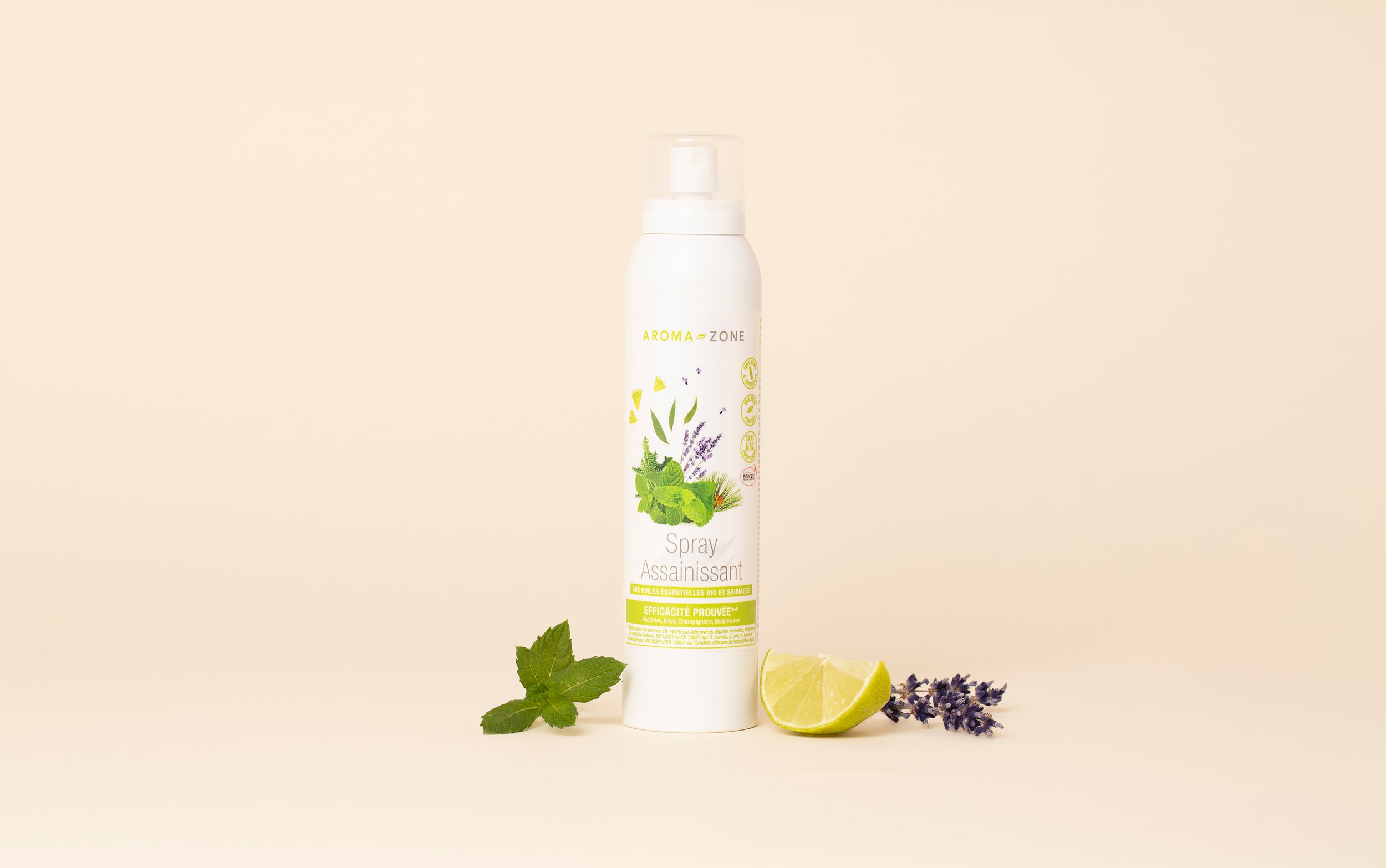 Spray assainissant purifiant aux huiles essentielles BIO - Aroma-Zone